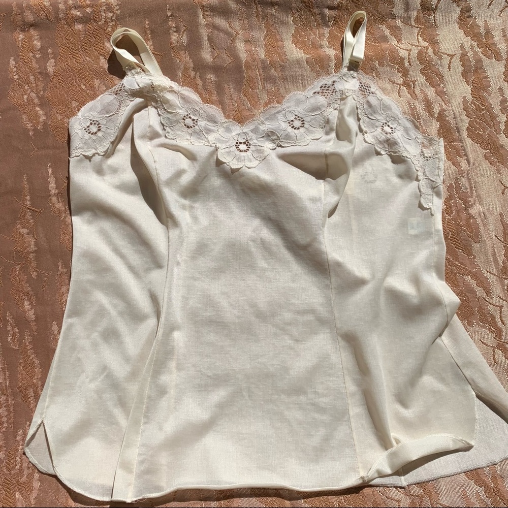 Vintage Olga Lace Trim Cami - Gem